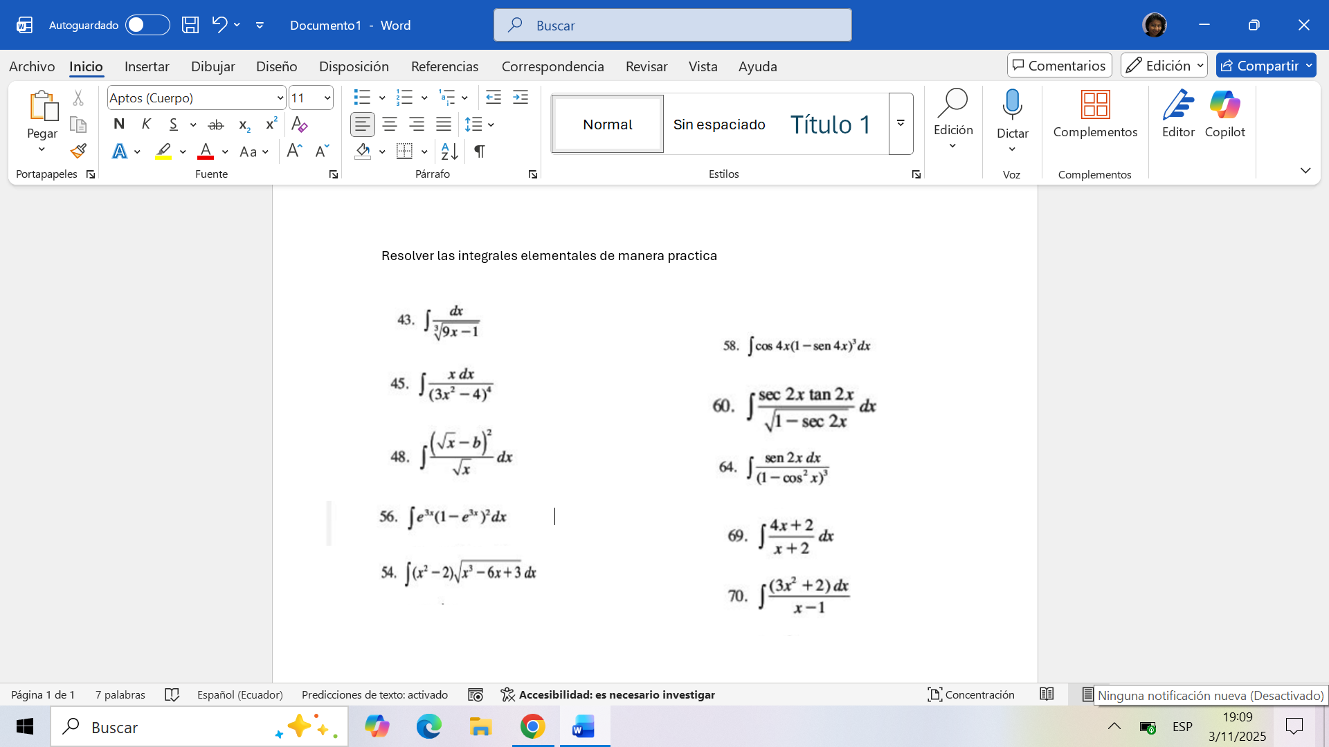 Resolver las integrales elementales de manera practica \int \frac{dx}{\s..