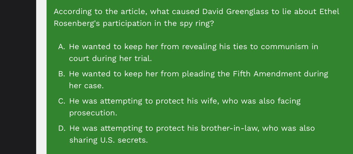 According to the article, what caused David Greenglass to lie about Ethel..