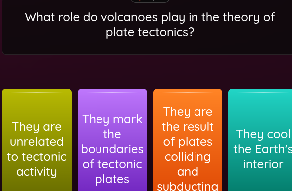 What role do volcanoes play in the theory of plate tectonics? | Filo