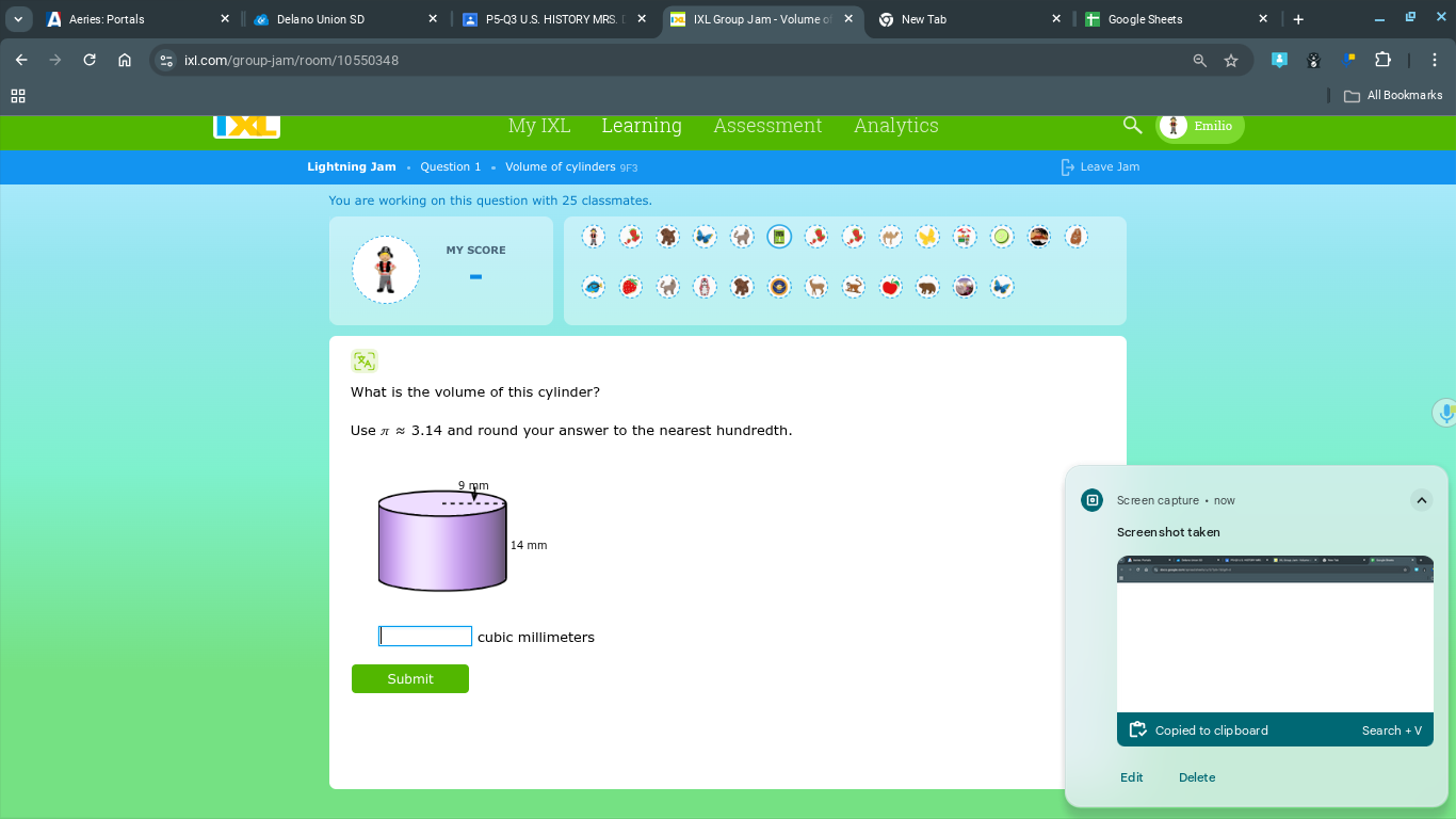 Aeries: Portals Delano Union SD P5-Q3 U.S. HISTORY MRS. [ IXL Group Jam