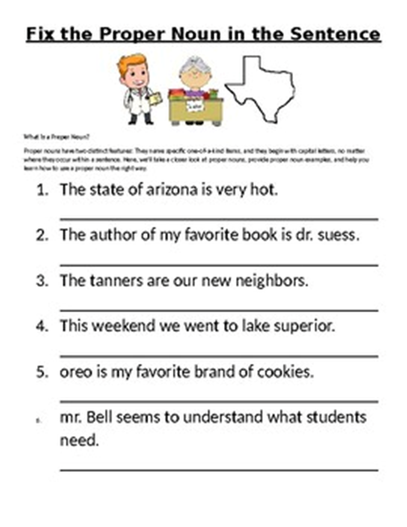 Fix the Proper Noun in the Sentence The state of arizona is very hot. Th..