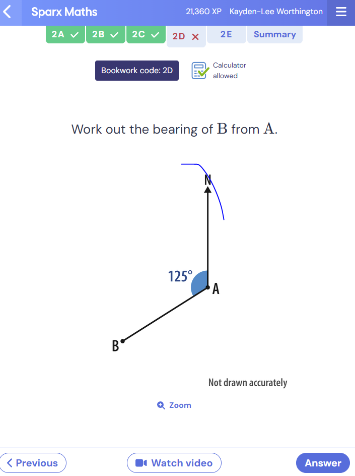 Sparx Maths21,360 XPKayden-Lee Worthington2A 2B2 C2D2ESummaryBo..