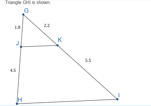 Triangle GHI is shown. | Filo