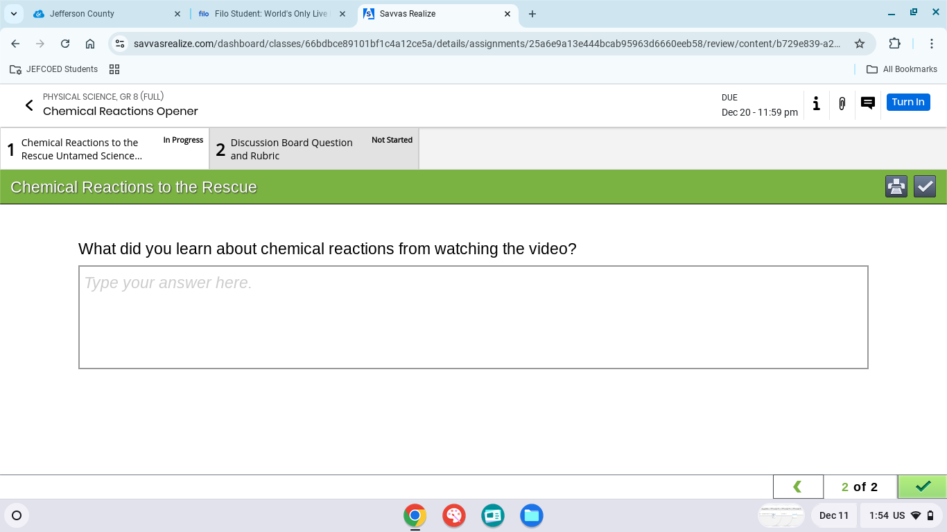 Jefferson County filo Filo Student: World's Only Live Savvas Realize savv..