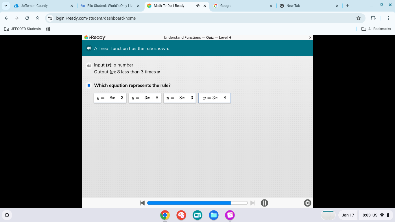 Jefferson Countyfilo Filo Student: World's Only LivMath To Do, i-Ready..