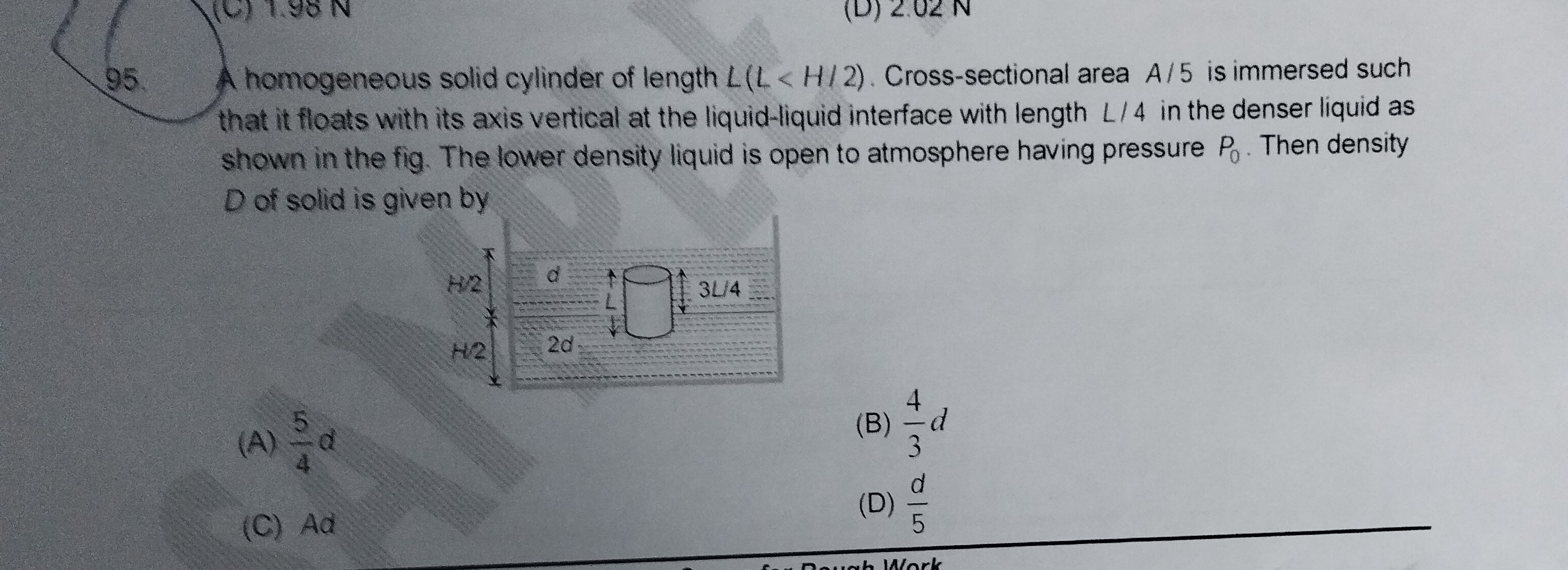 A homogeneous solid cylinder of length L(L