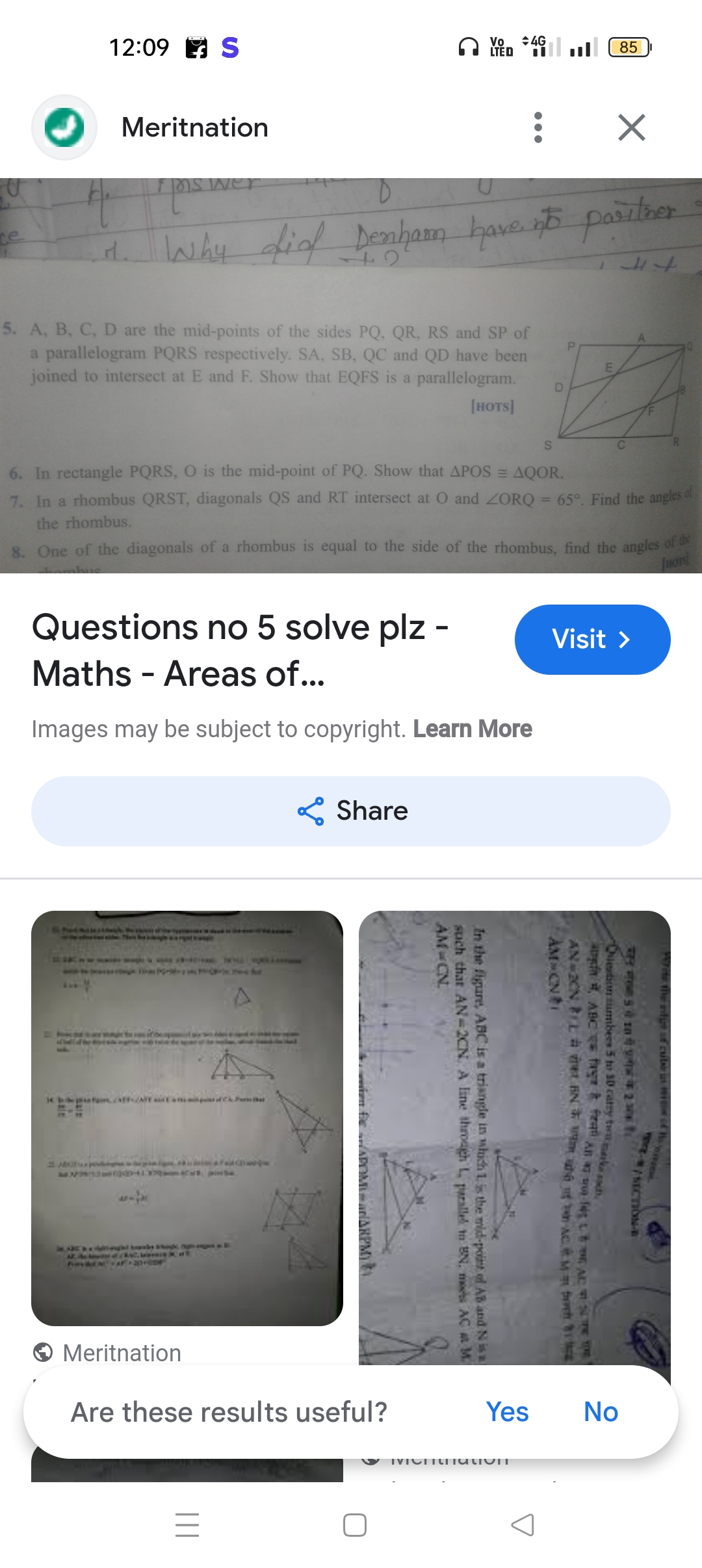 12:09 S85Meritnation5. A, B, C, D are the mid-points of the sides PQ,Q..