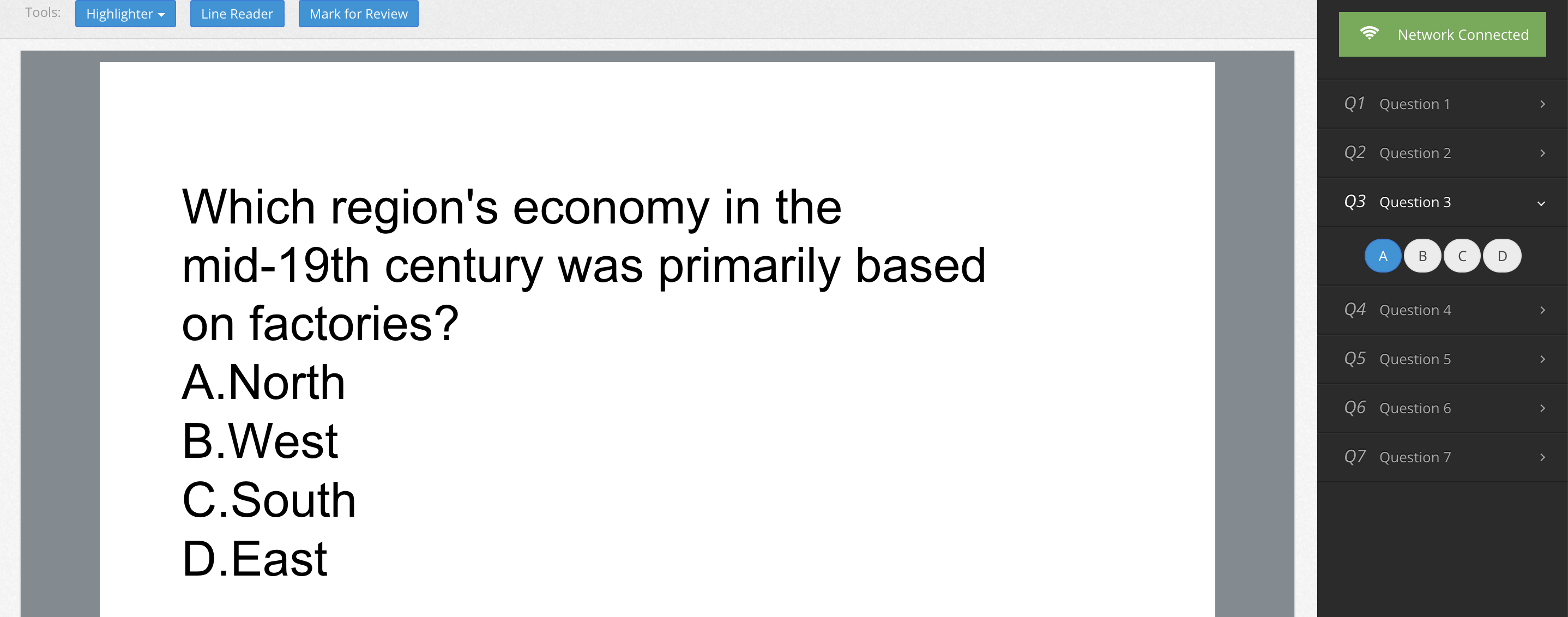 Which region's economy in the mid-19th century was primarily based on fac..