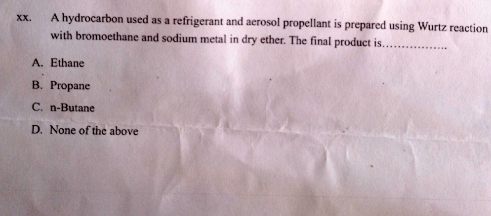 A hydrocarbon used as a refrigerant and aerosol propellant is prepared us..