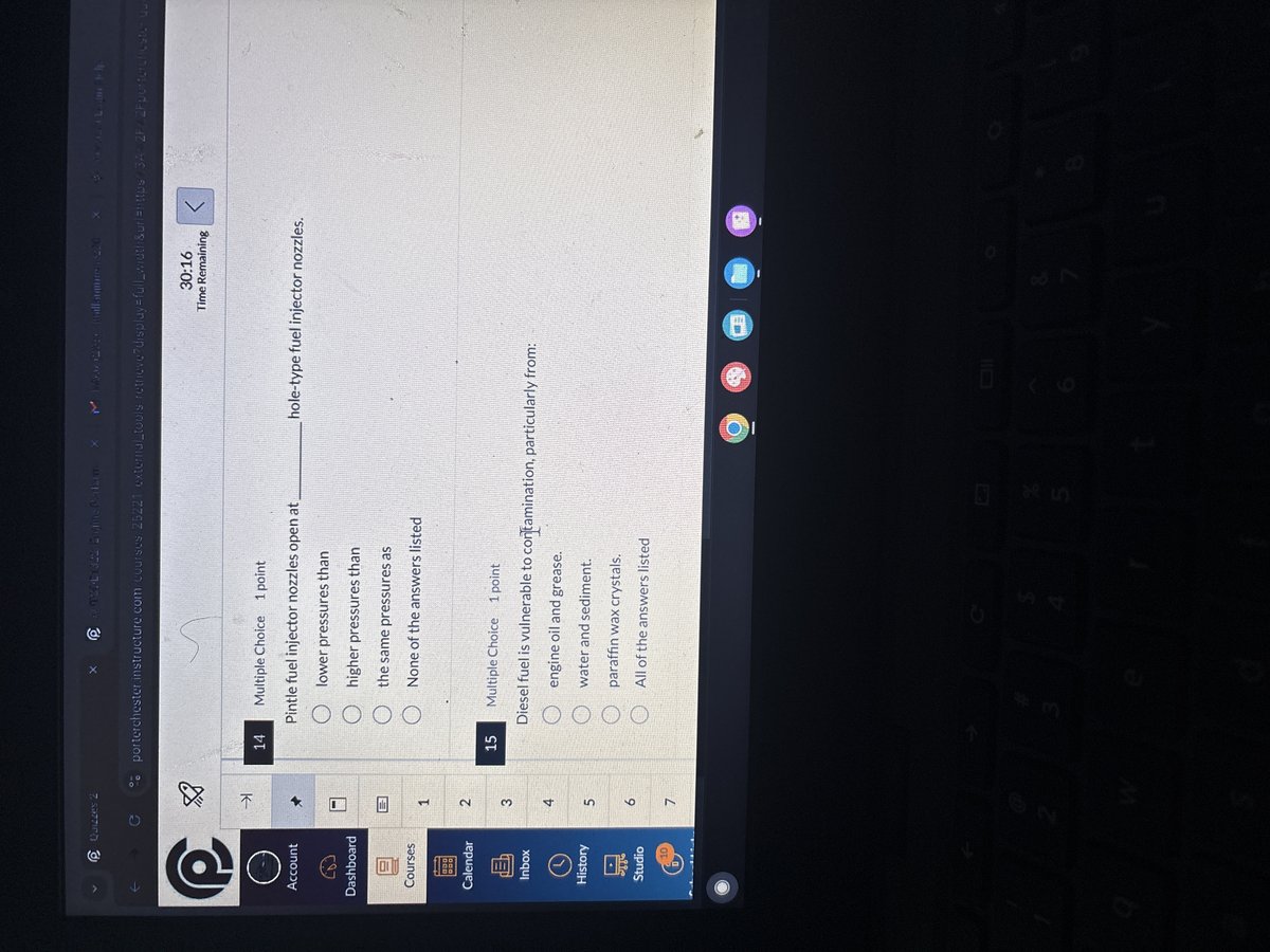 Pintle fuel injector nozzles open at __ hole-type fuel injector nozzles.