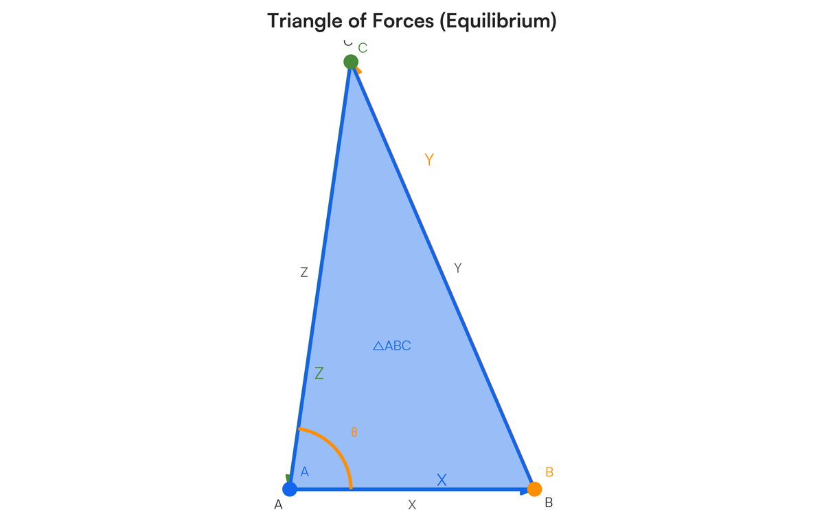 Three coplanar forces X, Y and Z act on an object, as shown in Fig. 3.1.