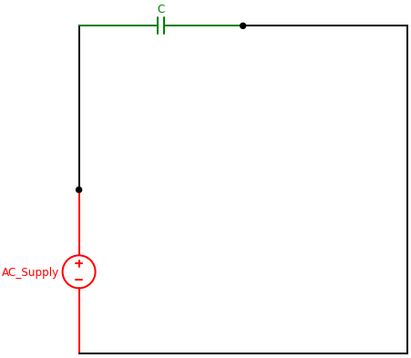 Draw a purely capacitive circuit. Show the vector diagram and waveform an..