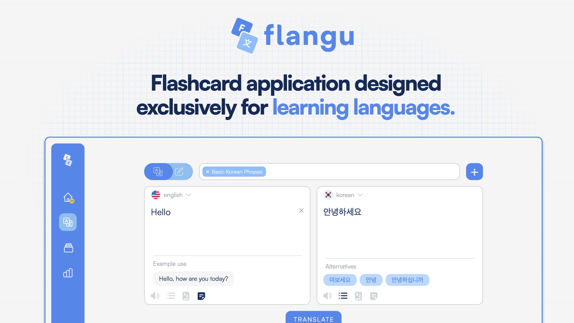 flangu - Flashcard App for Learning Languages