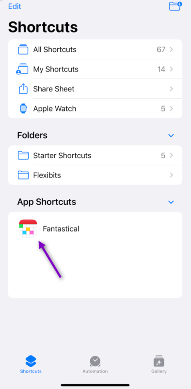 App Shortcuts for Fantastical with iOS 16 | Flexibits