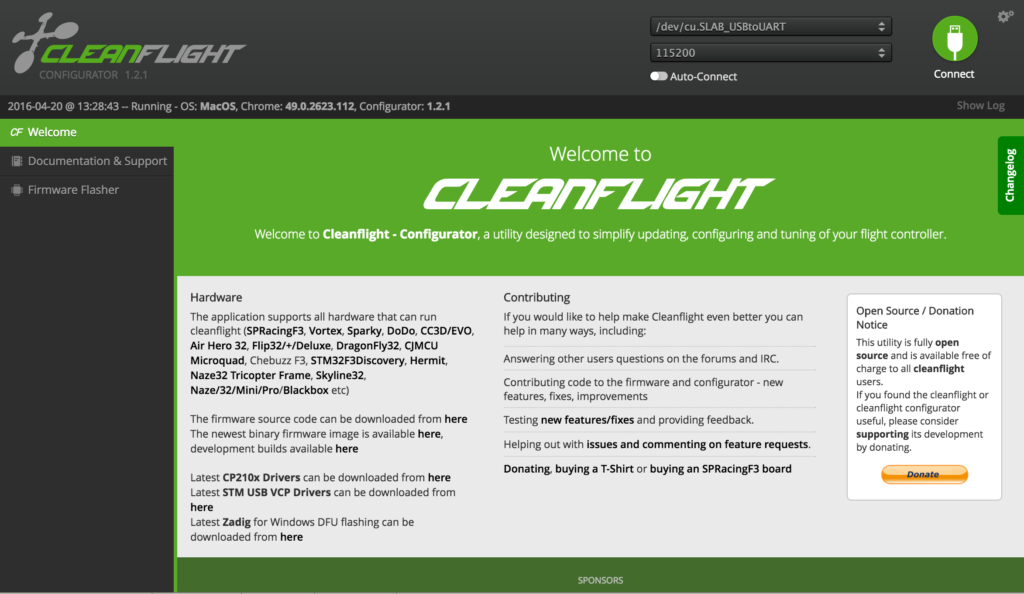 How to configure Cleanflight and bind DSMX satellite receiver – Flex RC