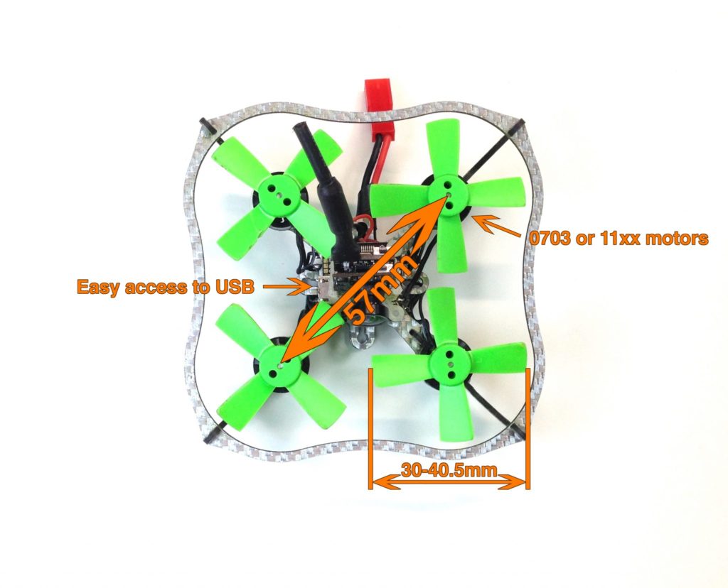 Nano X – 57mm FPV Racing Drone Frame – Flex RC