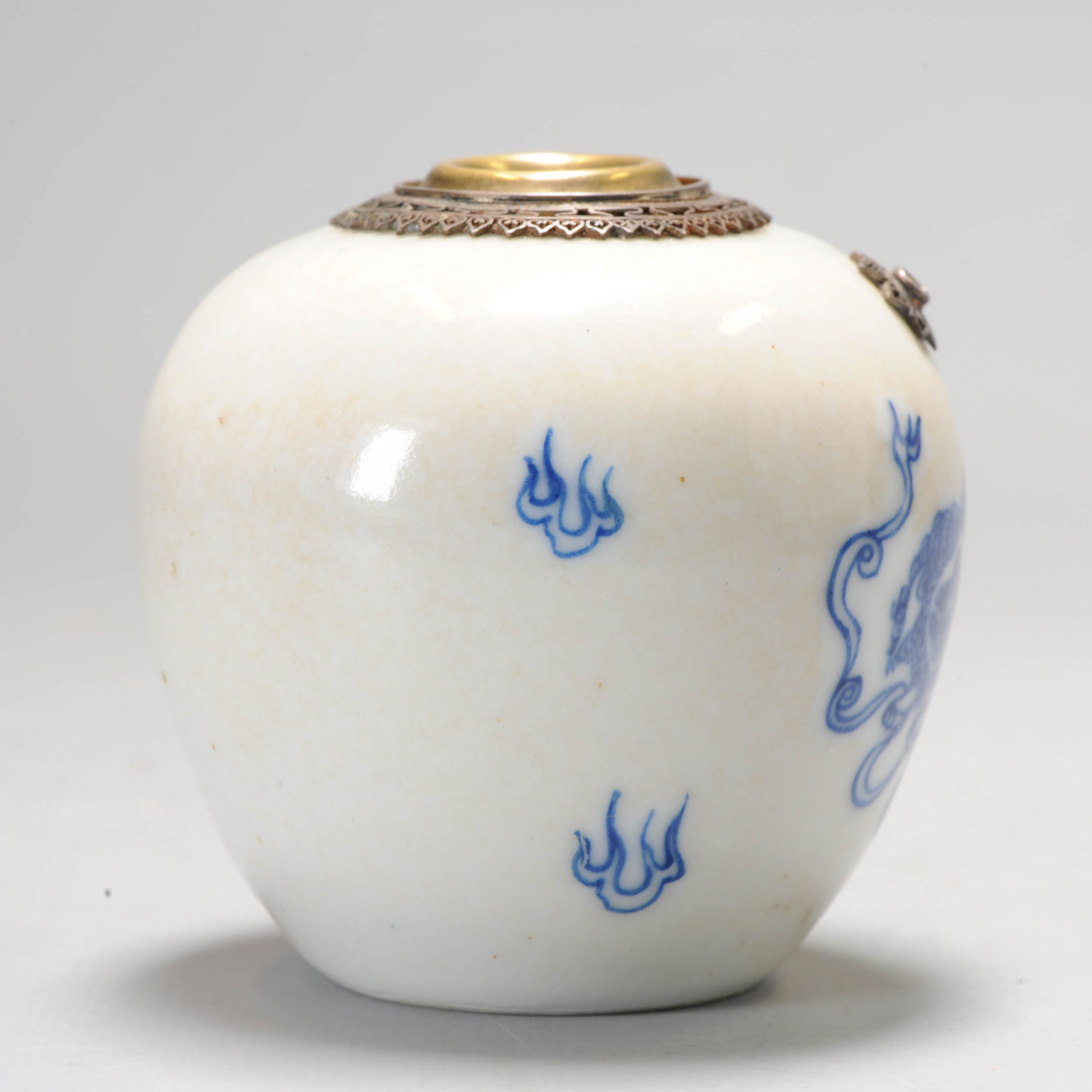 Antique Chinese Porcelain 19th century Bleu de Hue Water Pipe ...