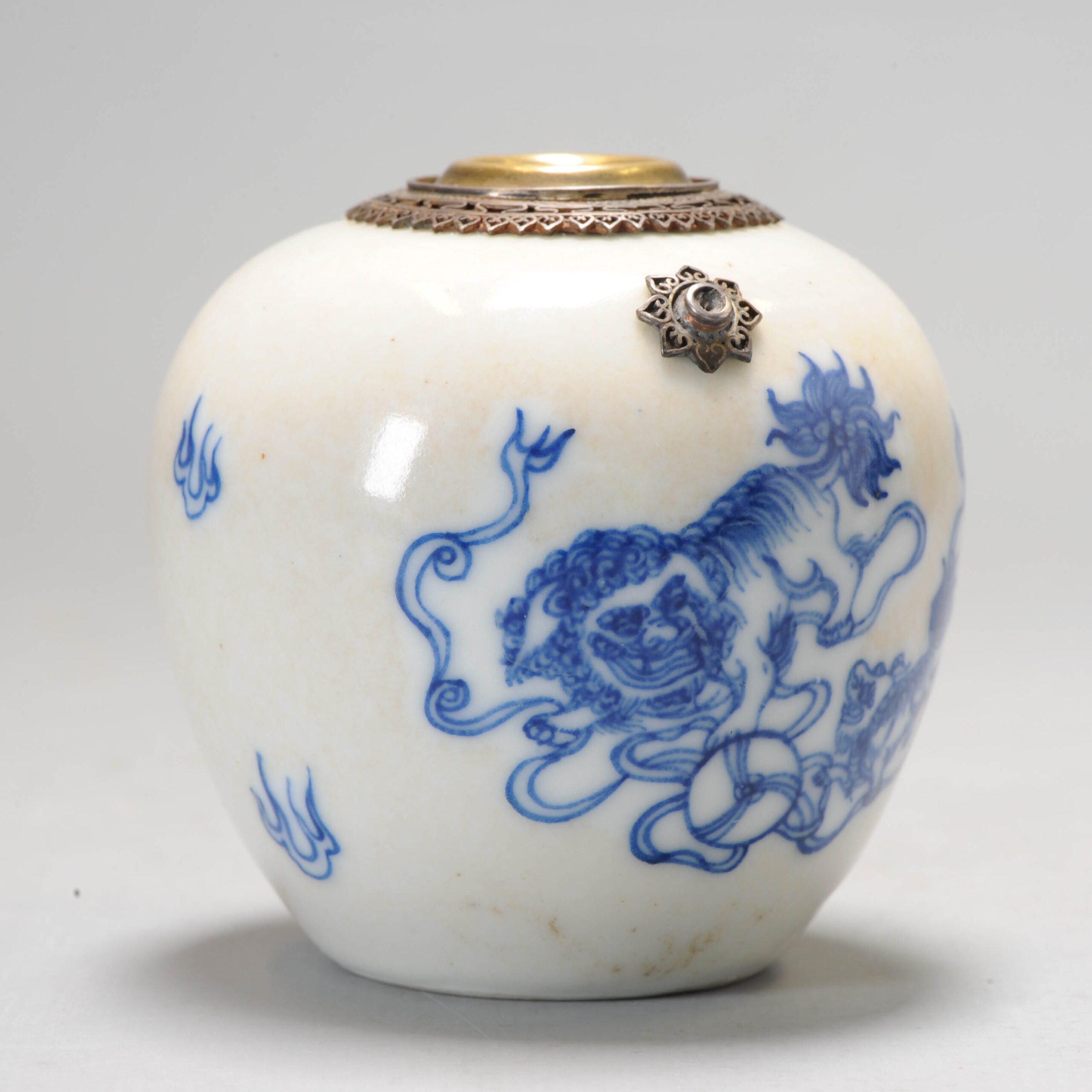 Antique Chinese Porcelain 19th century Bleu de Hue Water Pipe ...