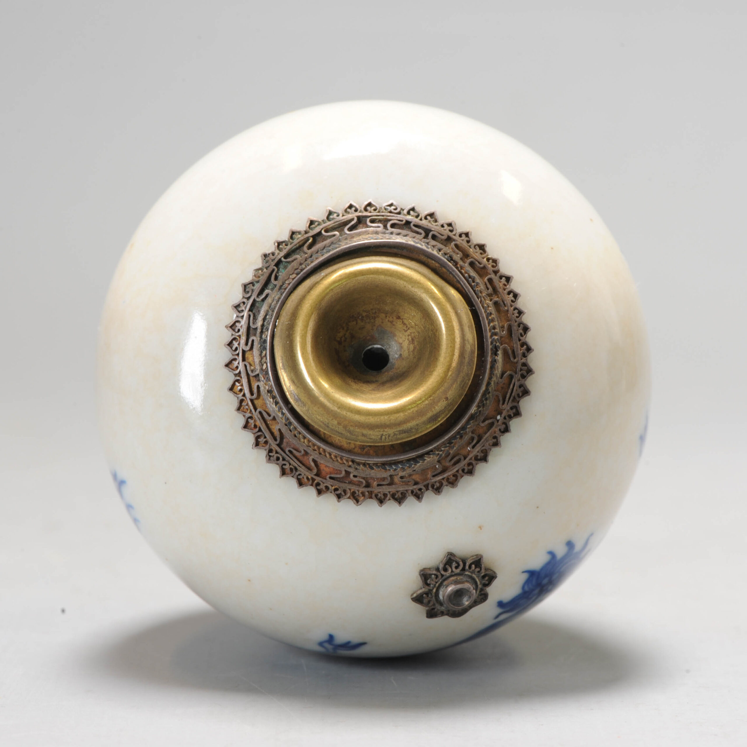 Antique Chinese Porcelain 19th century Bleu de Hue Water Pipe ...