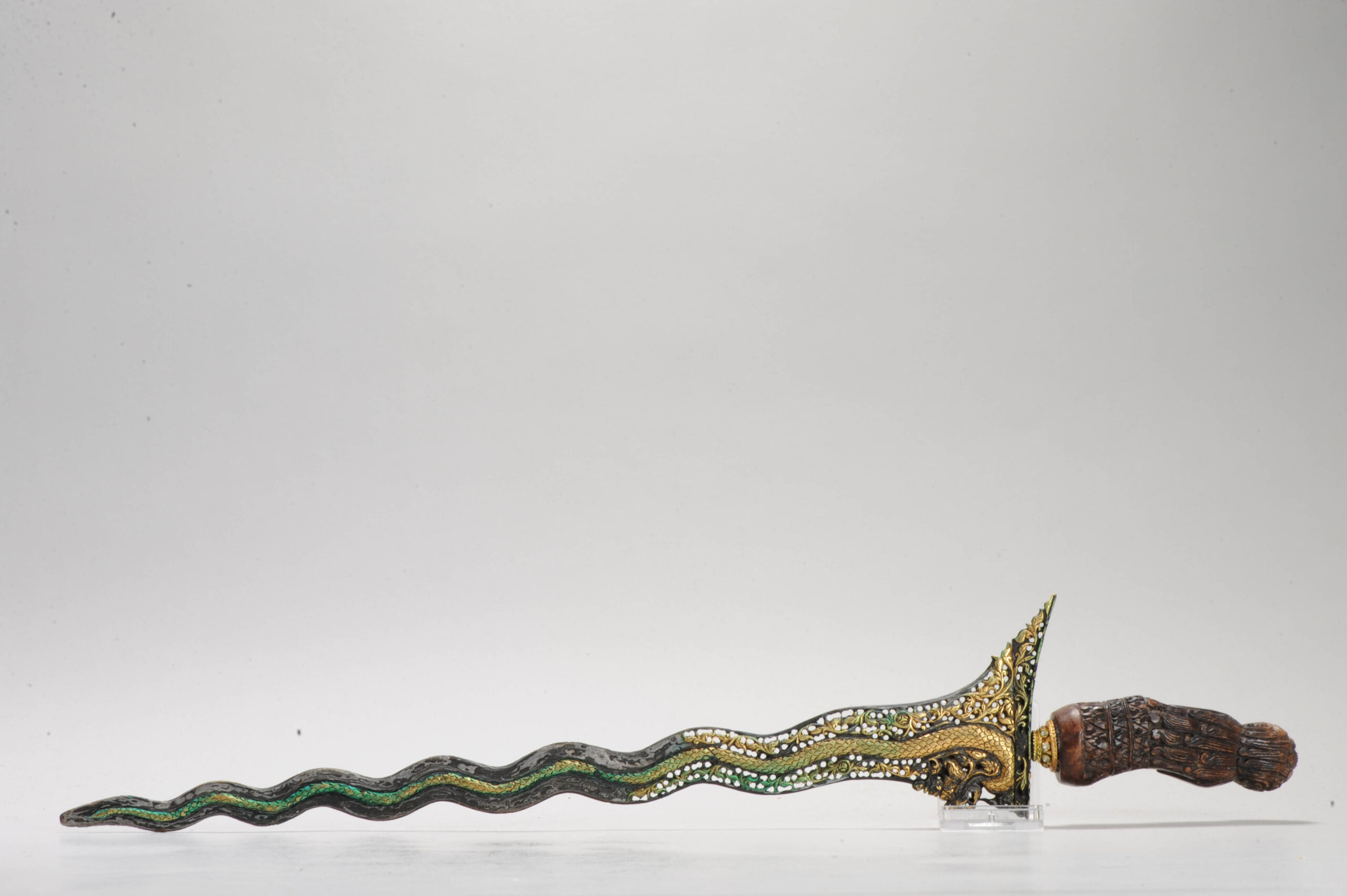 Antique 19/20c Weapon Keris Ukurian Ceremonial Sword Dagger Southeast ...