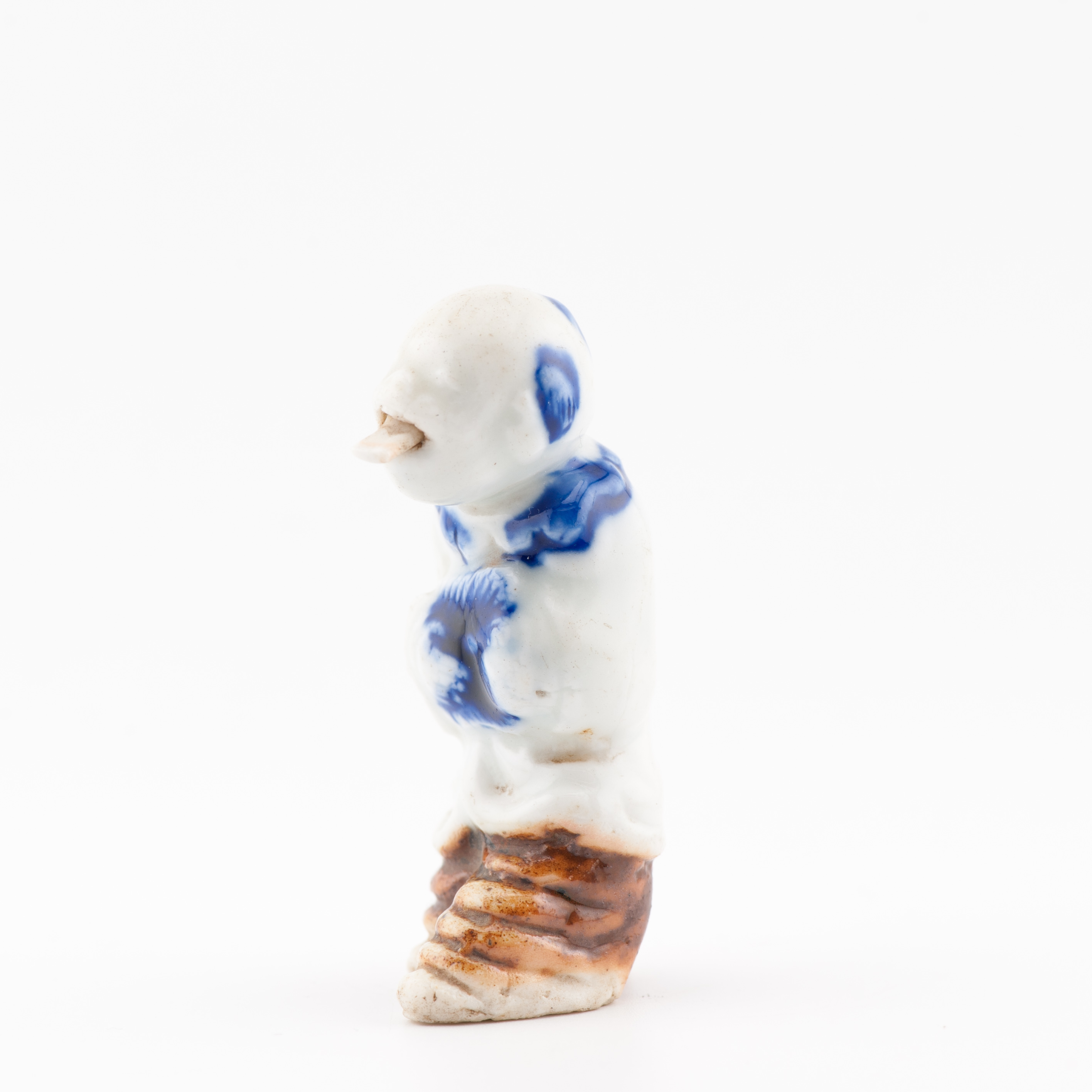 Antique Meiji Period 19C Japanese Hirado Netsuke Sanbosa dancing monkey ...