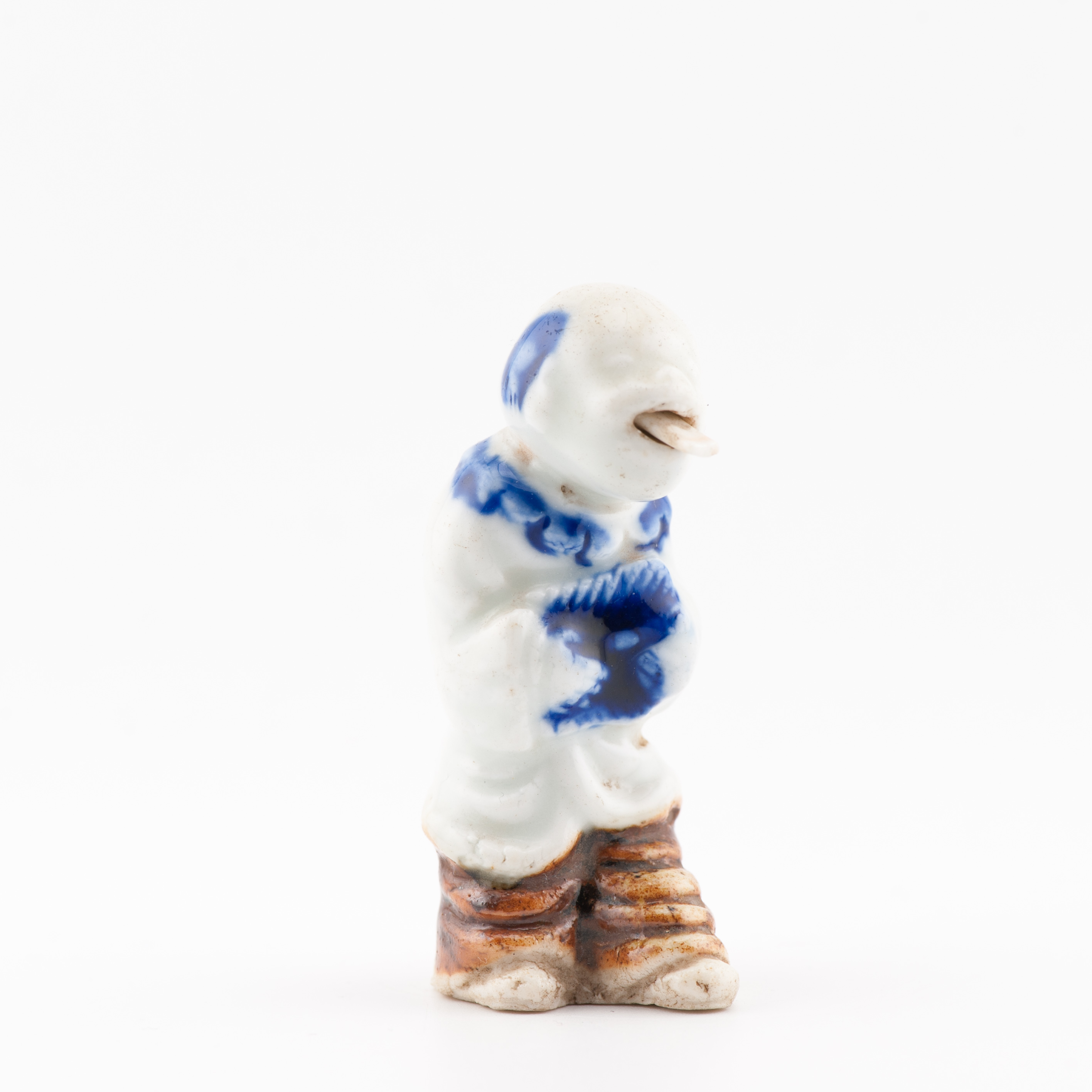 Antique Meiji Period 19C Japanese Hirado Netsuke Sanbosa dancing monkey ...
