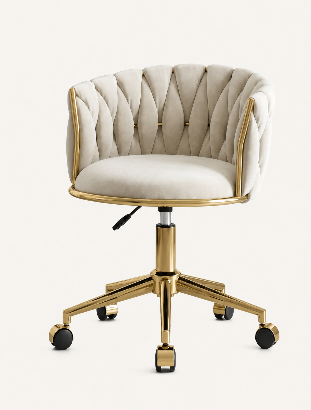 Glam Velvet Gold Office Chair 3D Model — Free Download | FurniMesh