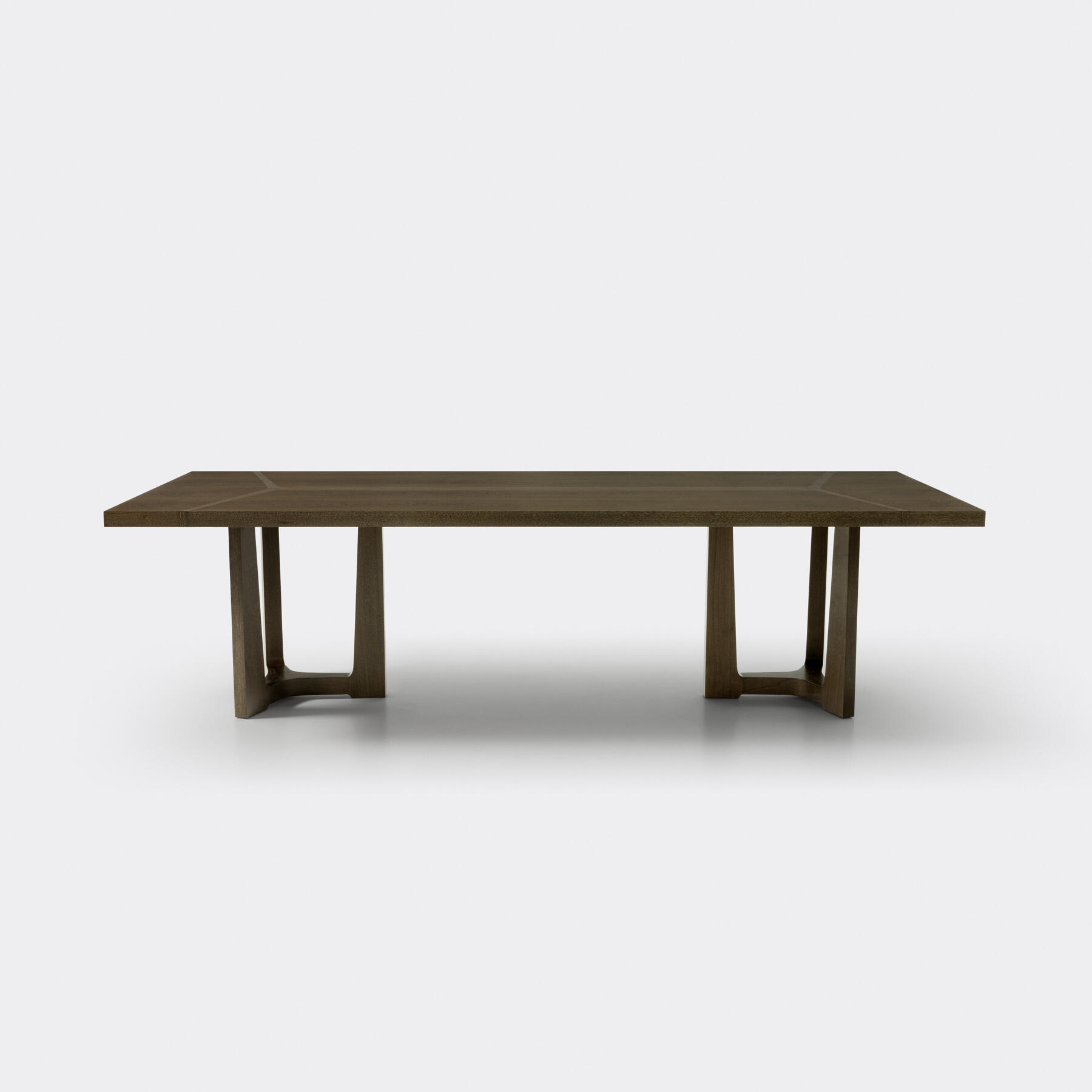 Dark Wood Contemporary Dining Table 3D Model — Free Download | FurniMesh