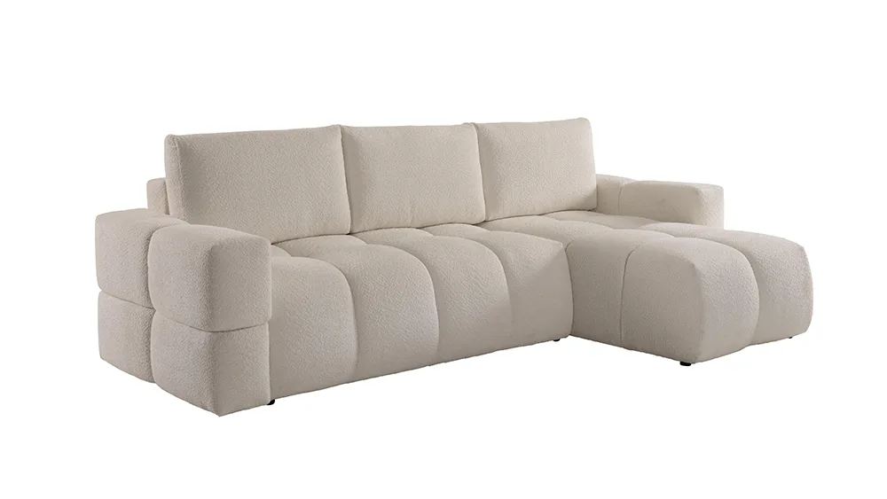 Contemporary Bouclé Sectional 3D Model — Free Download | FurniMesh