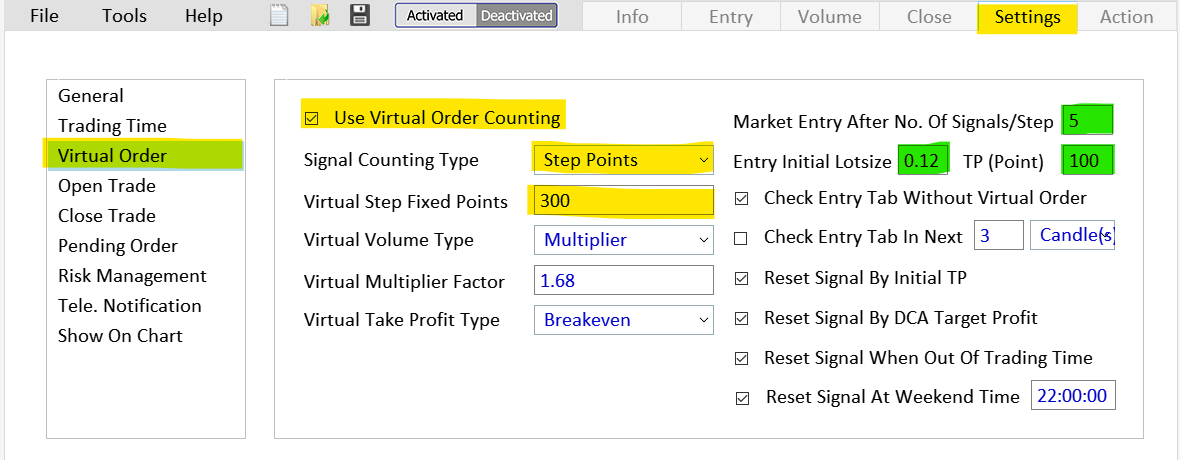 Neotech: EA | How to Configure Virtual Order Counting