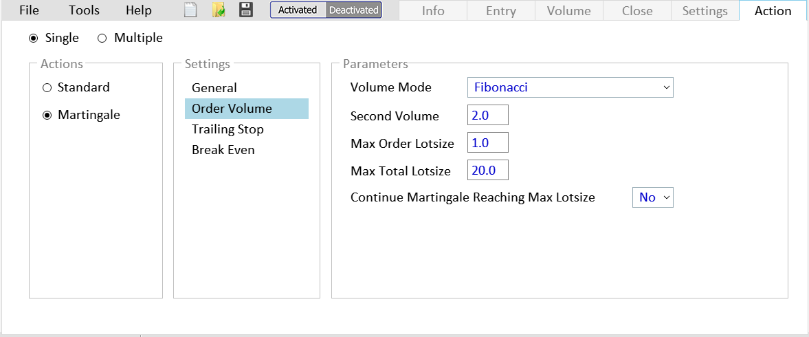 Neotech: EA | Martingale - Order Volume