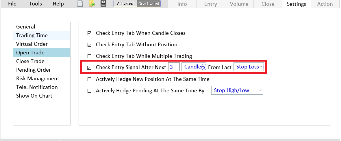 Neotech: EA | Open By Time - tab Entry