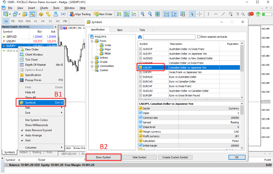FXCE: FAQ | How to show symbols