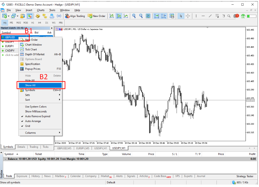 FXCE: FAQ | How to show symbols