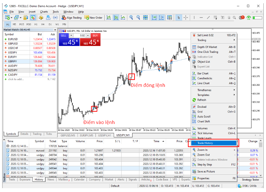 Neotech: FAQ | How to view your trading history on MT5