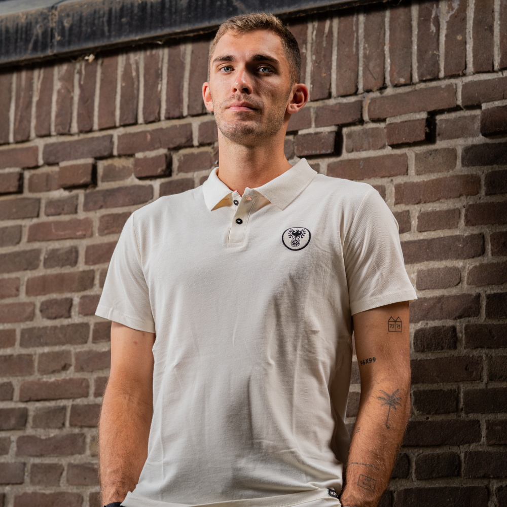 Retro polo - beige - Go Ahead Eagles Webshop