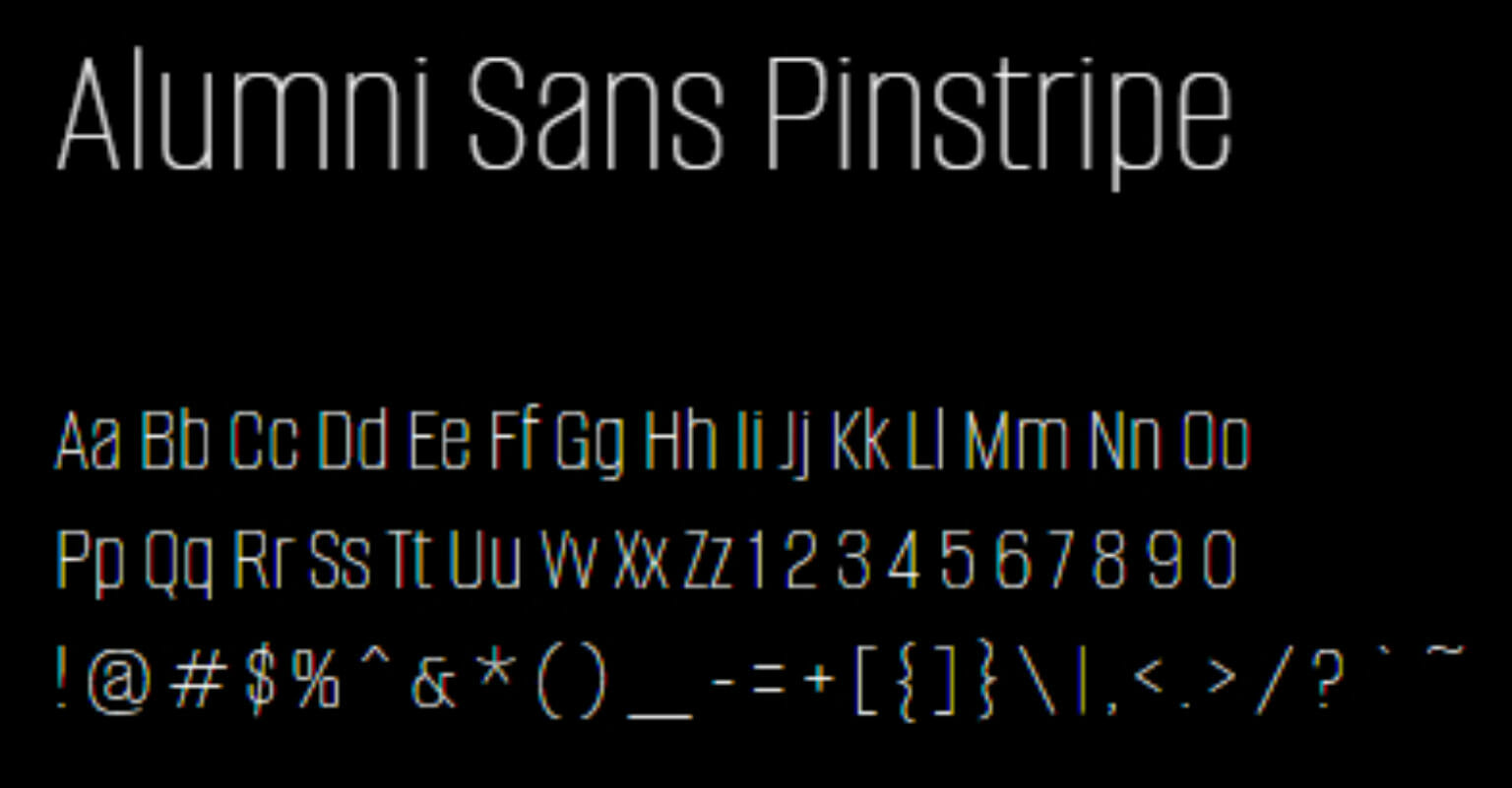 Alumni Sans Pinstripe Font