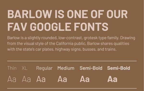 Barlow Font