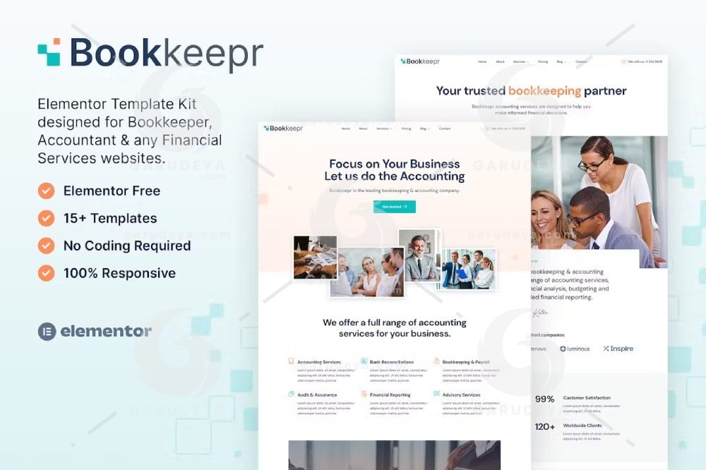 BookKeepr – Bookkeeping & Accounting Service Elementor Template Kit ...