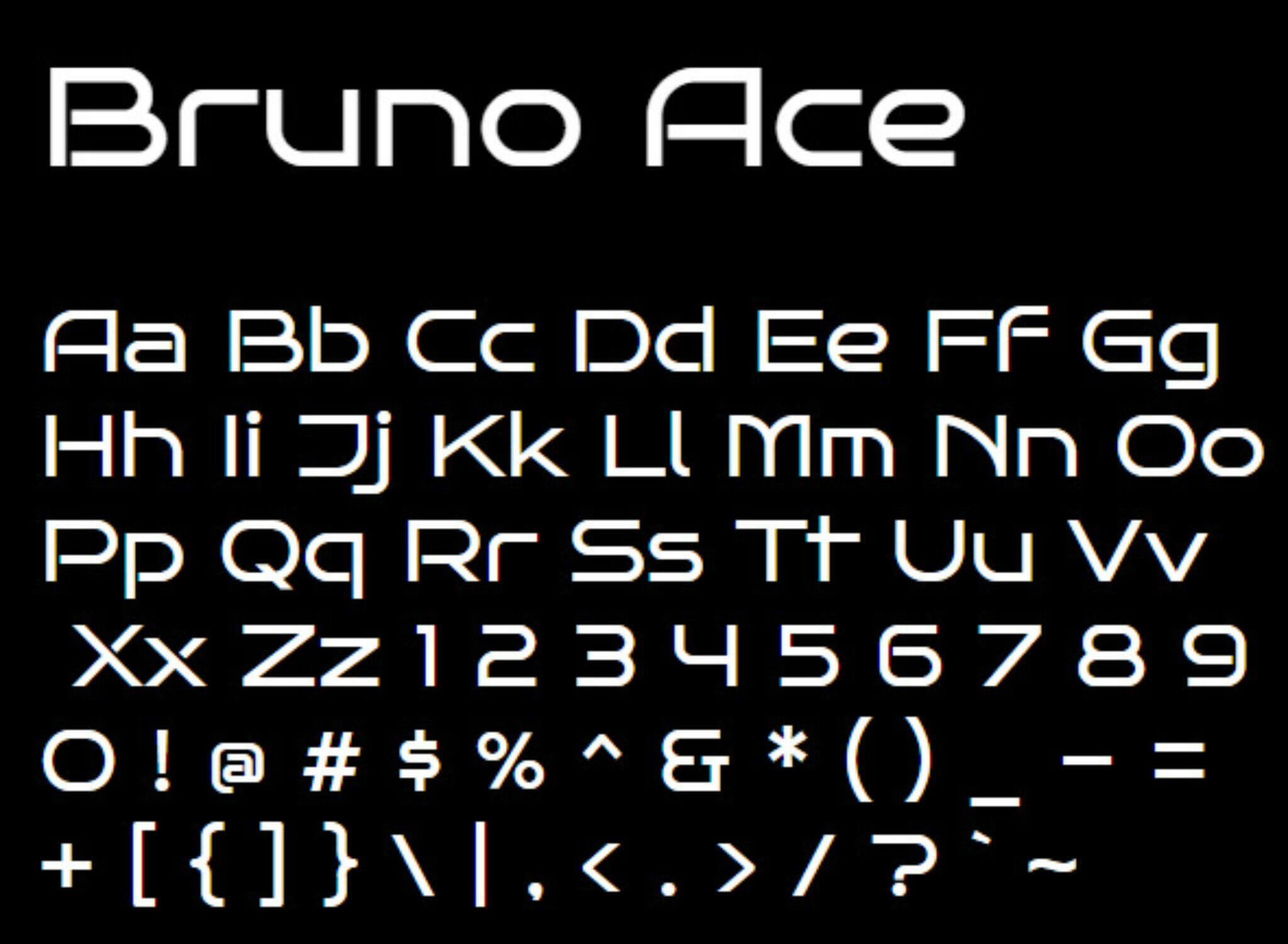 Bruno Ace Font | Garudeya.com