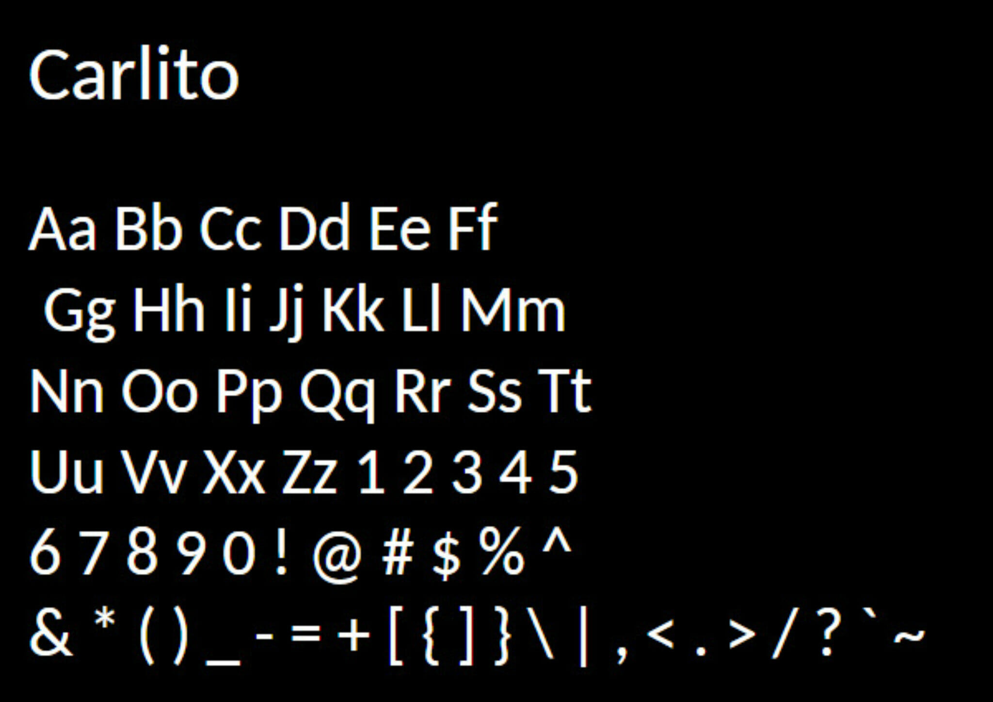 Carlito Font | Garudeya.com