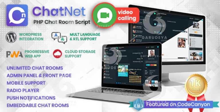 ChatNet - PHP Chat Room & Private Chat Script | Garudeya.com