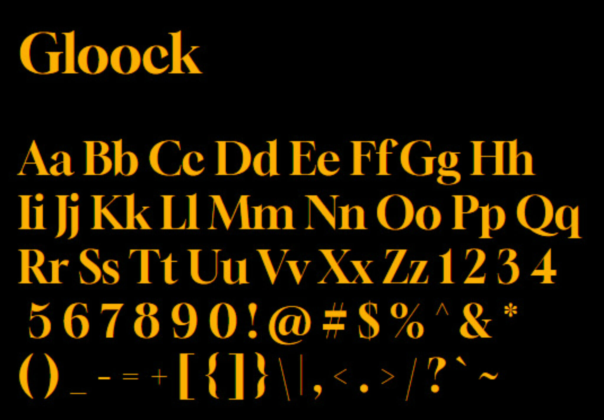 Gloock Font | Garudeya.com