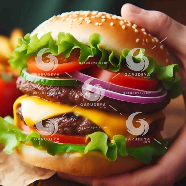 Hand Grabbing a Burger | Garudeya.com