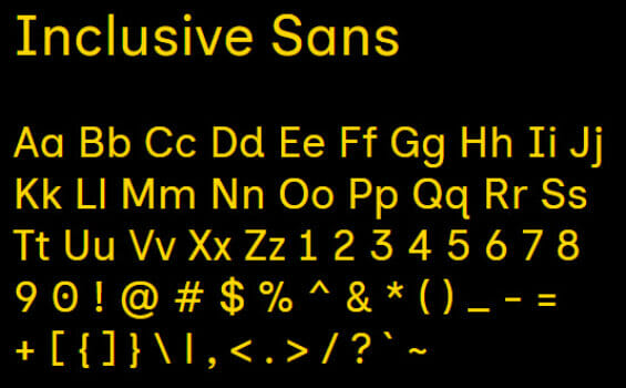 Inclusive Sans Font | Garudeya.com