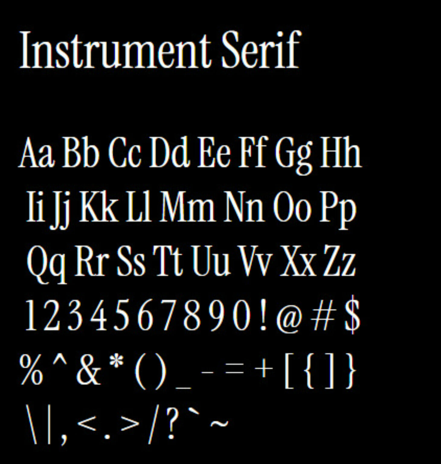 Instrument Serif Font