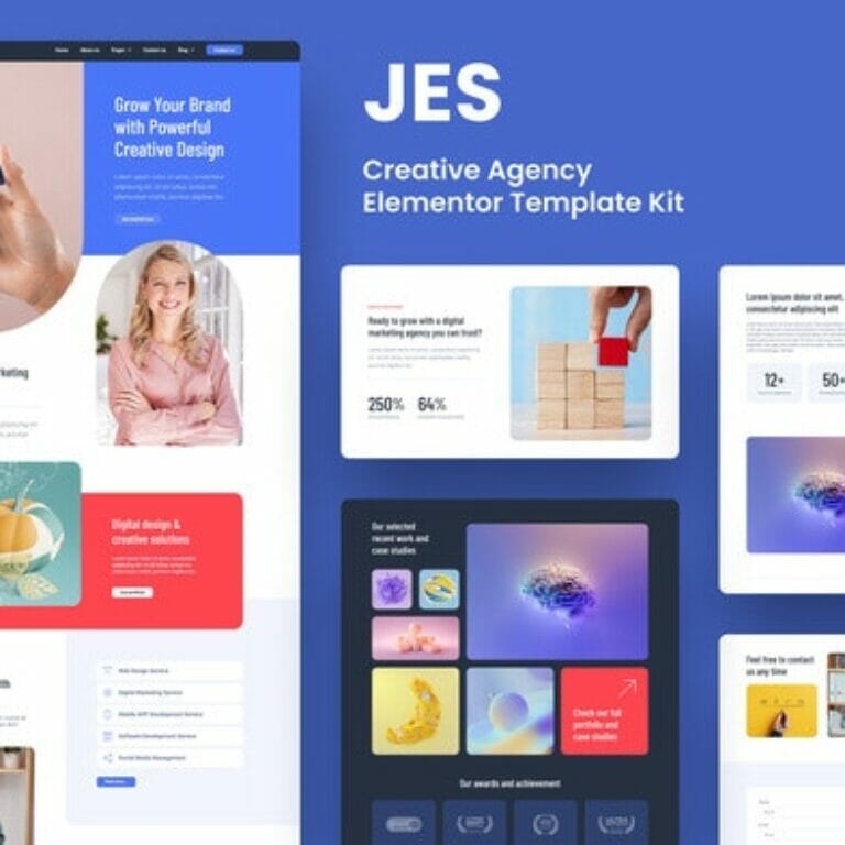 Jes - Creative Agency Elementor Pro Template Kit | Garudeya.com