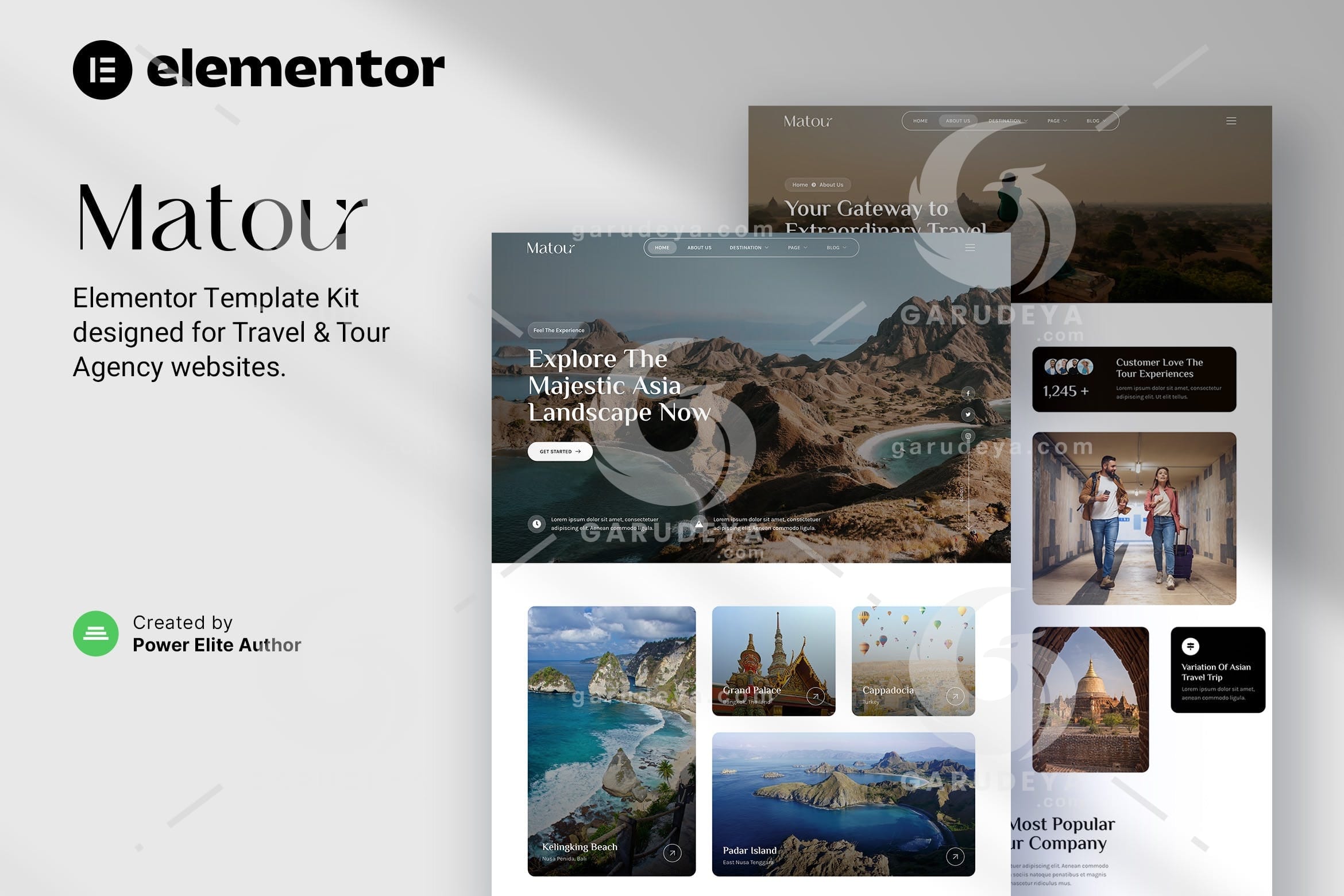 Matour – Tour & Travel Agency Elementor Template Kit | Garudeya.com