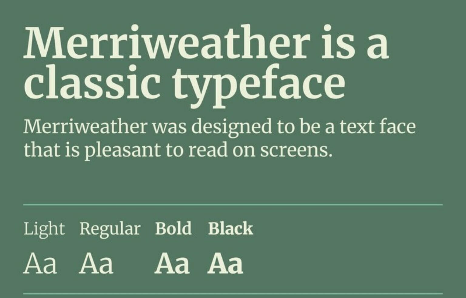 Merriweather Font | Garudeya.com