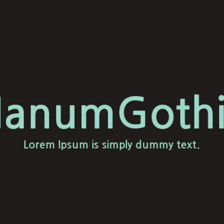 Nanum Gothic Font